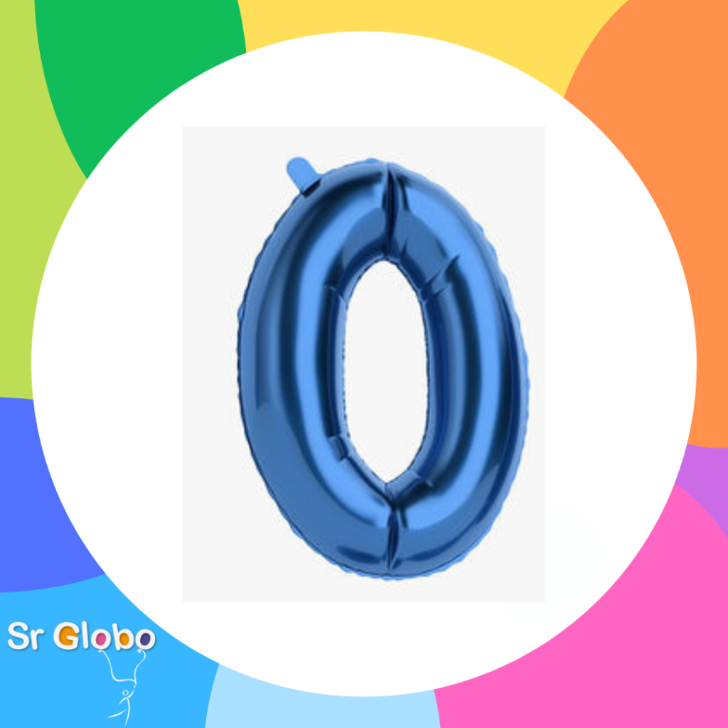 Número 0 32″ azul oscuro – Sr Globo