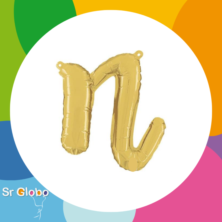 LETRA N Cursiva 14″ dorado – Sr Globo