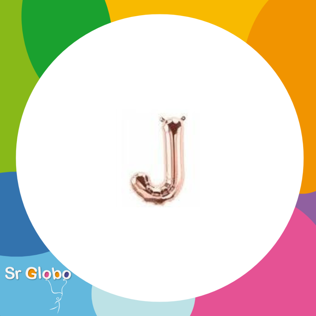 Letra J 14″ rosa gold – Sr Globo