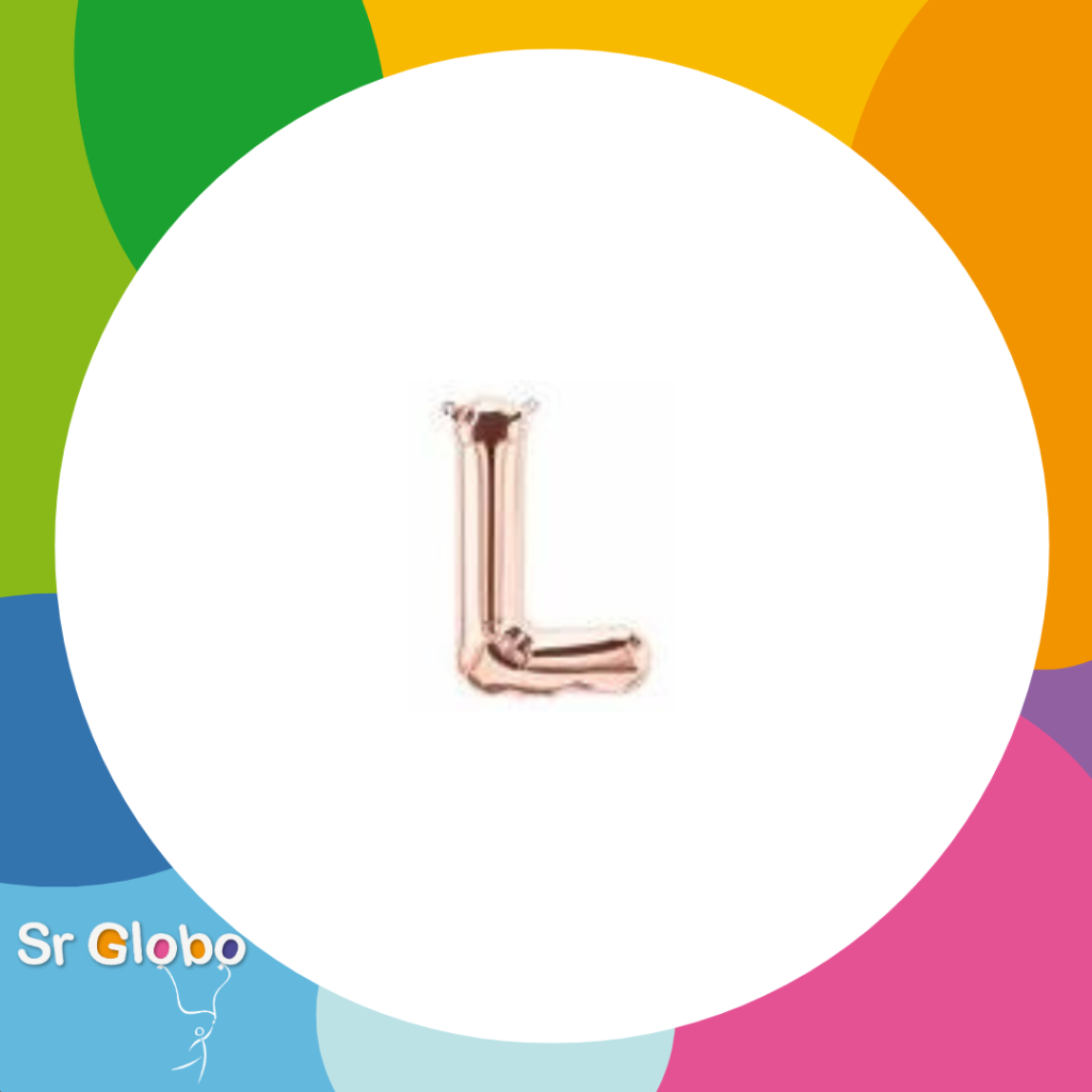 Letra L 14″ rosa gold – Sr Globo