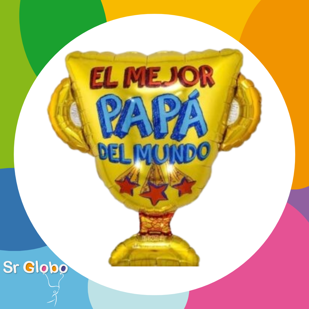 Trofeo 24″ el mejor papa del mundo – Sr Globo